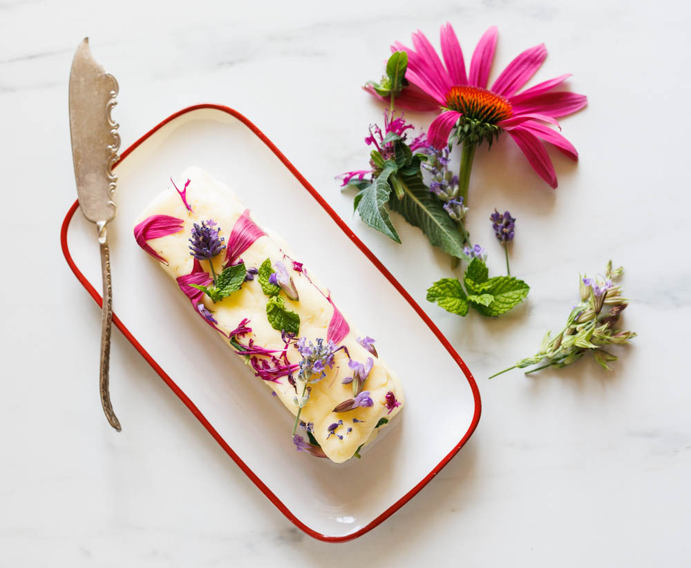 Sweet Butter with Edible Flowers - ZoëBakes